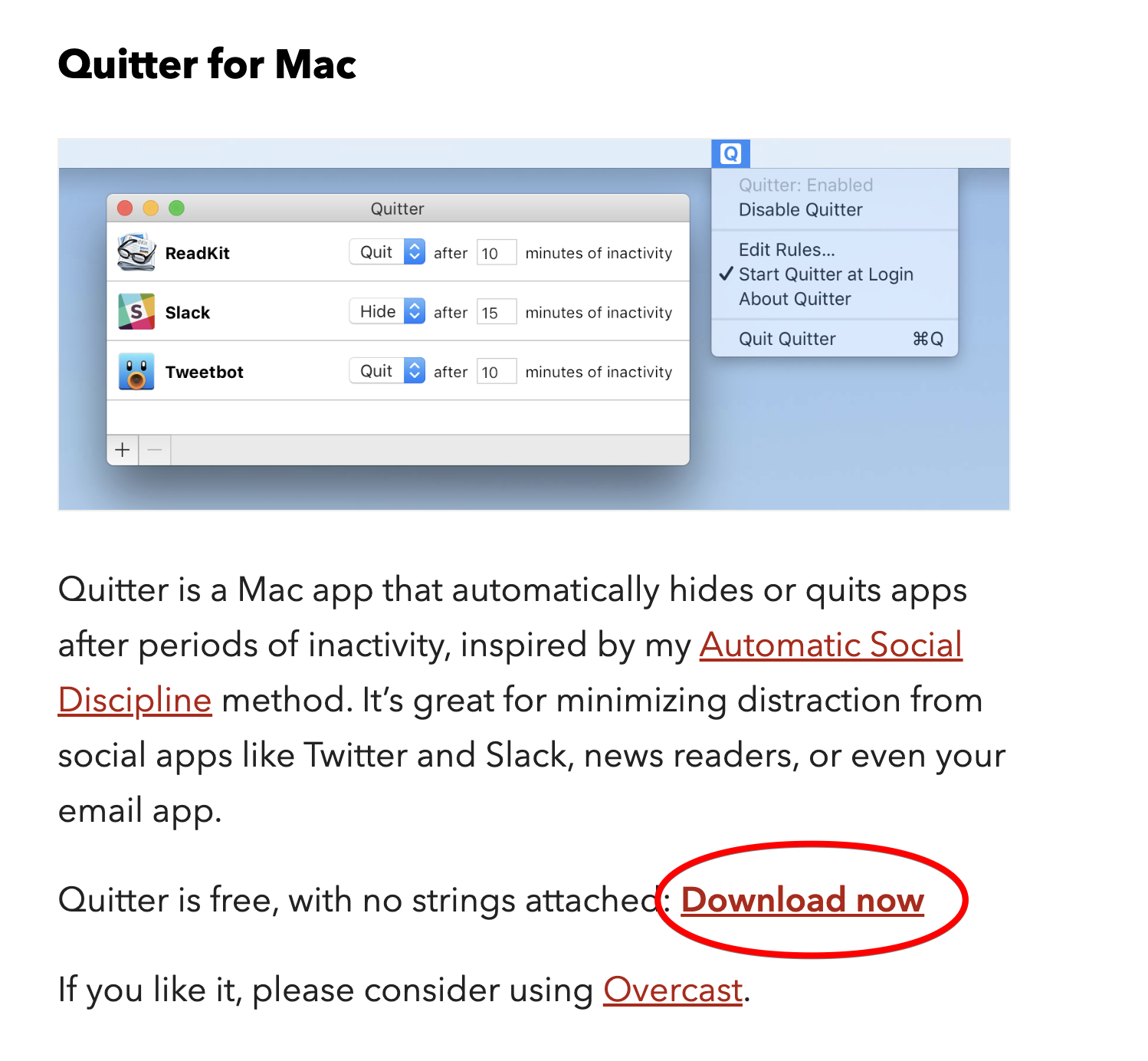 特定のアプリを自動的に終了もしくは隠す(最小化)アプリQuitterがとても便利なので使うべし - りんごG3